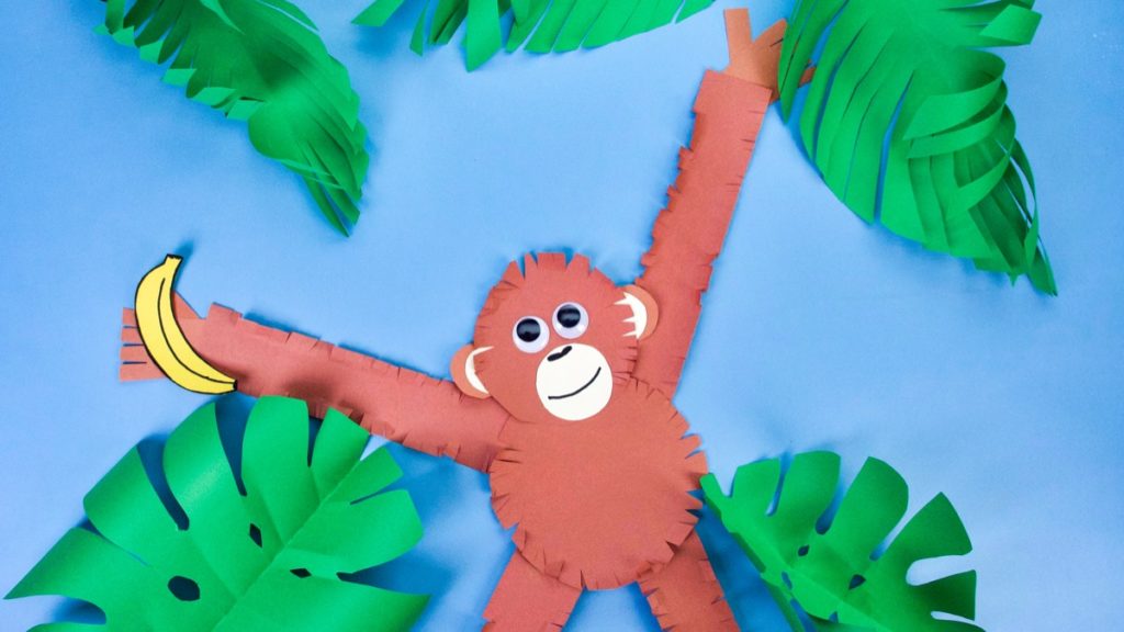 Hanging Around Monkey Craft - Super Simple