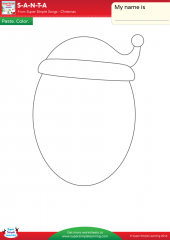 S-A-N-T-A Worksheet - Make A Santa Face - Super Simple