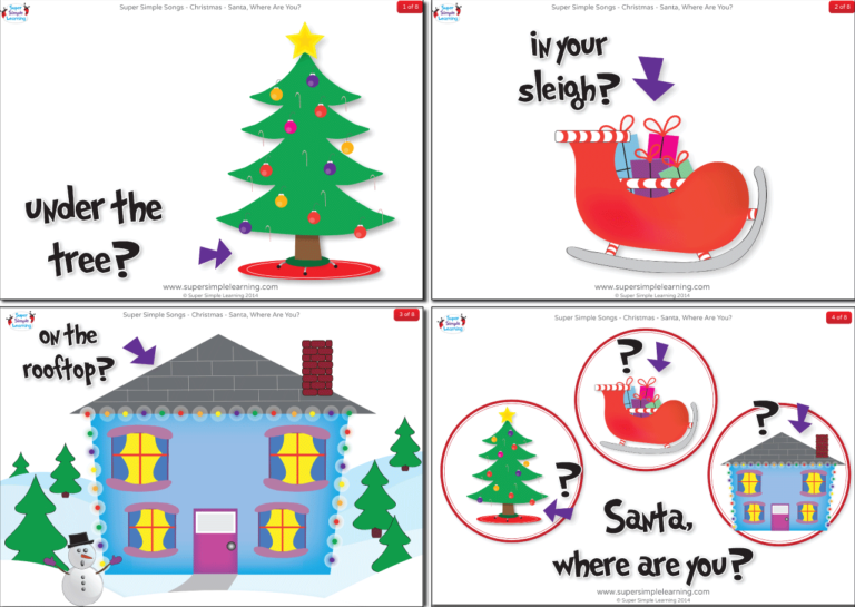Santa, Where Are You? Flashcards - Super Simple
