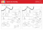Santa's On His Way Worksheet - Find The Differences - Super Simple