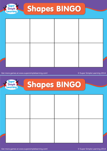 Make Your Own Shapes BINGO - Super Simple