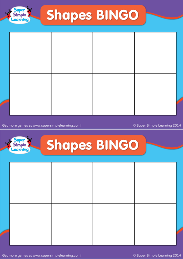 Make Your Own Shapes BINGO - Super Simple