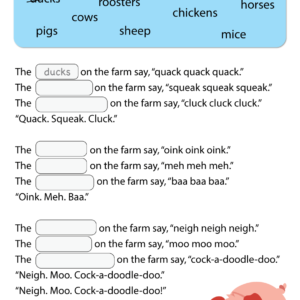 The Animals On The Farm Worksheet - Make Your Own Farm - Super Simple