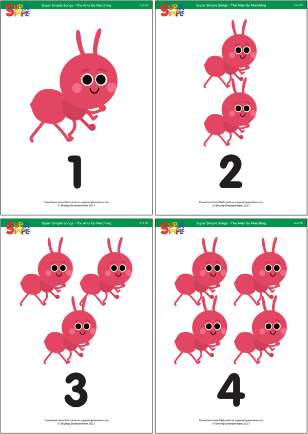 The Ants Go Marching Flashcards - Super Simple