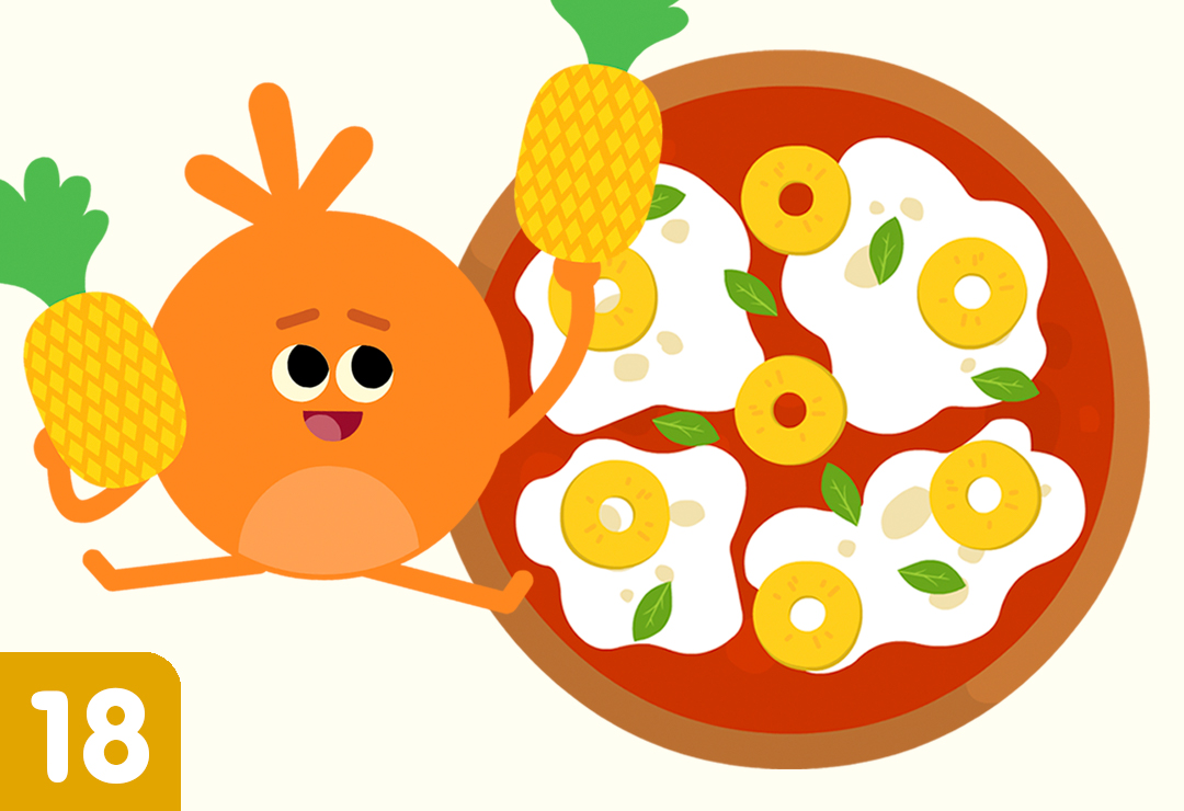 Spinning Pineapple Pizza - Super Simple
