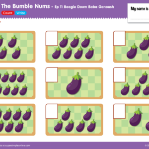 10 Little Fishies Worksheet - Count & Write 1 - Super Simple