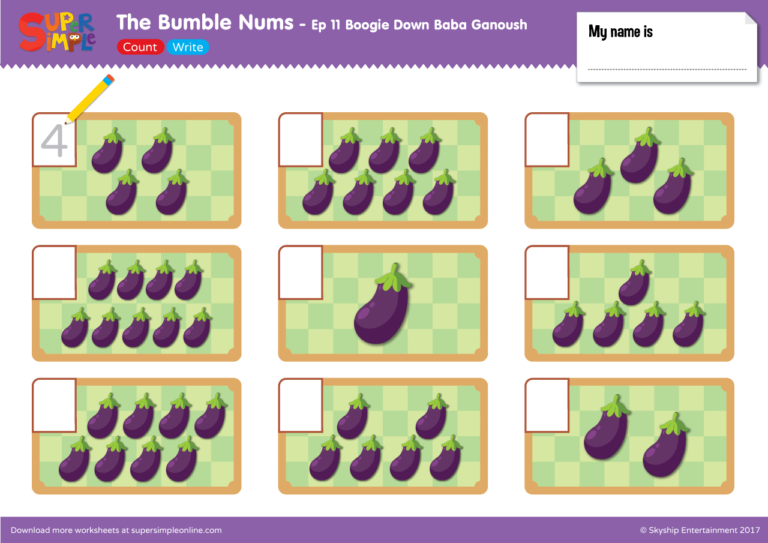 The Bumble Nums - Ep 11 - Count & Write - Super Simple