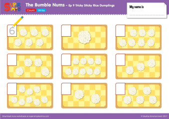 The Bumble Nums - Ep 9 - Count & Write - Super Simple