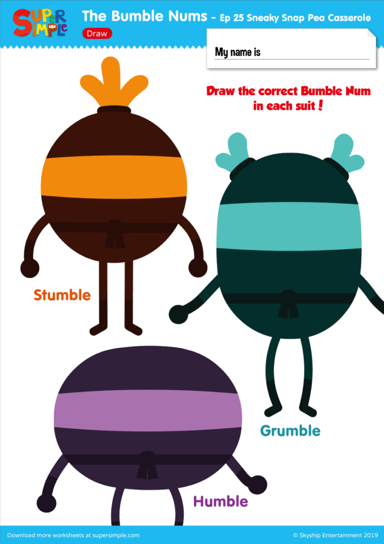 The Bumble Nums - Ep 25 - Draw - Super Simple