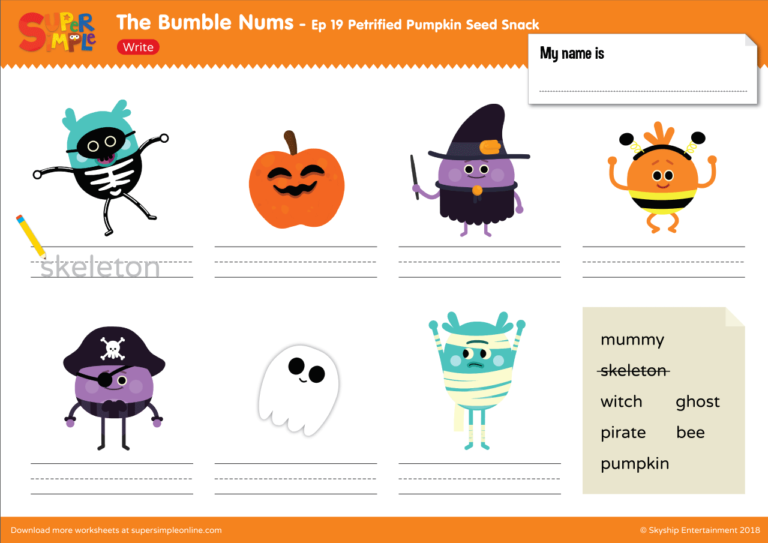 The Bumble Nums - Ep 19 - Write - Super Simple