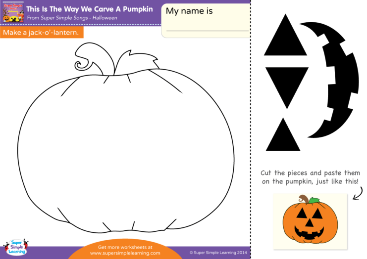 This Is The Way We Carve A Pumpkin Worksheet - Make A Jack-O'-Lantern ...