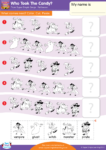 Who Took The Candy? Worksheet - Color, Cut, & Paste - Super Simple