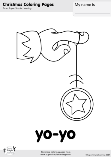 Yo-yo Coloring Page - Super Simple